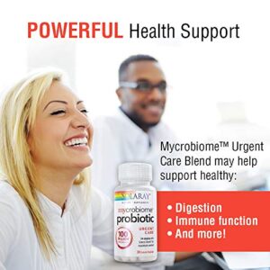 Solaray Mycrobiome Probiotic Urgent Care | Formulated to Support Healthy Digestion, Immune Function & More | 100 Billion CFU | 30 VegCaps