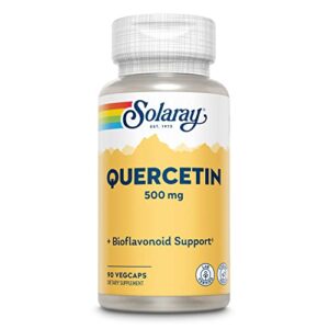 solaray quercetin 500 mg, supports sinus, respiratory, immune function & normal, healthy uric acid levels, 90 vegcaps