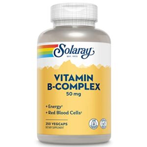 solaray vitamin b-complex, healthy energy & red blood cell formation support & more, 250 servings, 250 vegcaps