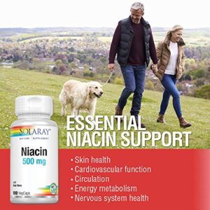 Solaray Niacin 500 mg, Vitamin B-3, 100ct