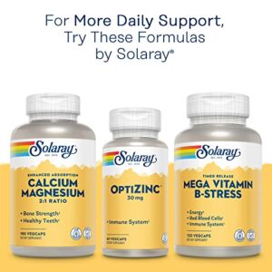 SOLARAY Vitamin C w/ Bioflavonoid Concentrate 1000 mg, Healthy Immune Function, Skin, Hair & Nails Support, 100 VegCaps