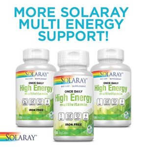 SOLARAY Twice Daily Multi Energy, Iron Free | Complete Multivitamin for Immune & Energy Support (60 Serv, 120 CT)