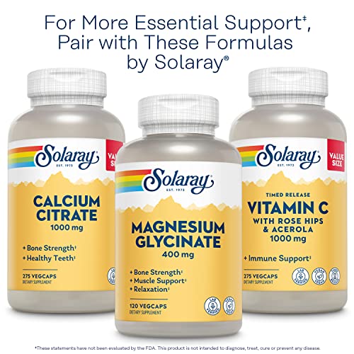 Solaray Magnesium and Potassium Asporotates w/ Bromelain | Healthy Electrolyte, Muscle, Heart & Cellular Support | 60 Servings | 120 VegCaps