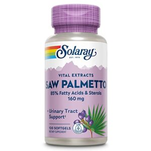 solaray saw palmetto extract, healthy prostate & urinary tract support, lab verified (120 softgels)