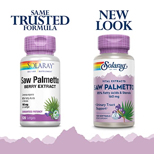 SOLARAY Saw Palmetto Extract, Healthy Prostate & Urinary Tract Support, Lab Verified (120 Softgels)