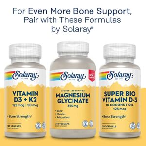 Solaray Calcium Citrate w/ Vitamin D3 1000mg, Healthy Bones & Teeth, Heart, Muscle & Nerve Support, 60 Serv, 240 VegCaps