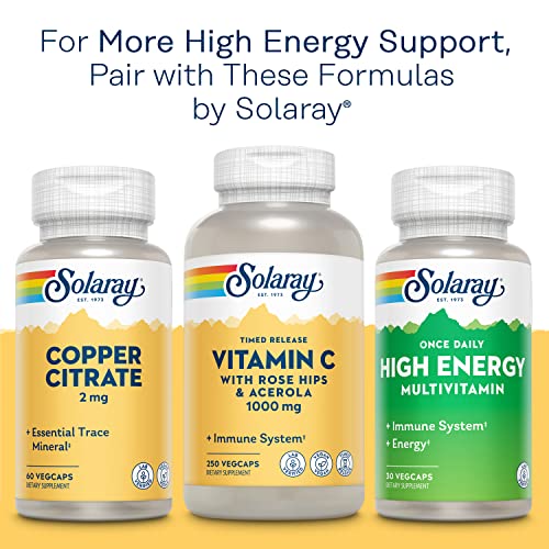 SOLARAY Niacin, No Flush 500 mg, Healthy Energy & Circulatory System Support, Vegan, 100 Servings, 100 VegCaps