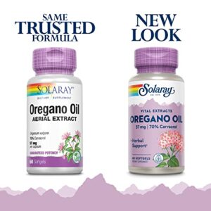 SOLARAY Oregano Oil 70% Carvacrol Supplement | 60 Count