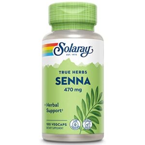 solaray senna leaf, veg cap (btl-plastic) 470mg | 100ct