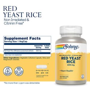 SOLARAY Red Yeast Rice, 600 mg, 120 Count