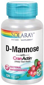 d-mannose with cranactin solaray 120 vcaps, pack of 2