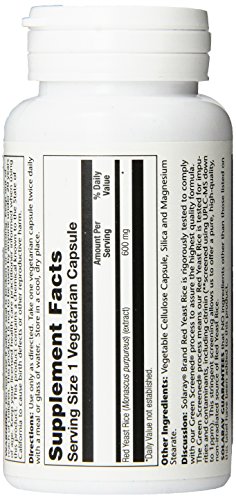 Solaray Red Yeast Rice Capsules, 600 mg, 90 Count