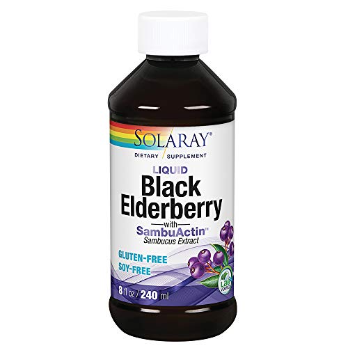 SOLARAY Liquid Black Elderberry Extract | Delicious, Healthy Immune System & Antioxidant Support | 24 Servings | 8 fl oz