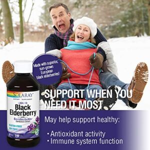 SOLARAY Liquid Black Elderberry Extract | Delicious, Healthy Immune System & Antioxidant Support | 24 Servings | 8 fl oz