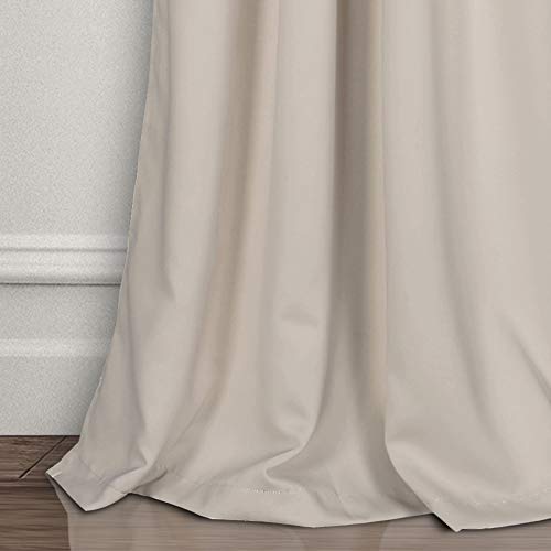 Lush Decor Insulated Grommet Blackout Curtains Panel Pair, 52"W x 95"L, Wheat