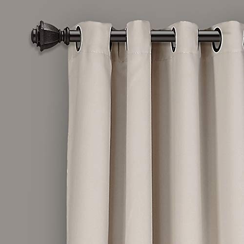 Lush Decor Insulated Grommet Blackout Curtains Panel Pair, 52"W x 95"L, Wheat