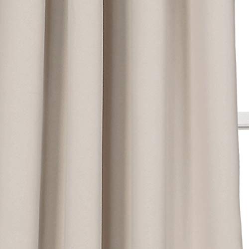 Lush Decor Insulated Grommet Blackout Curtains Panel Pair, 52"W x 95"L, Wheat