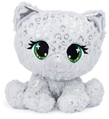 GUND P.Lushes Pets Gem Stars Collection, Deidra Van Drip Leopard Stuffed Animal, Gray/Silver, 6”