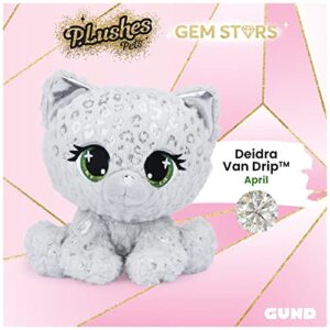 GUND P.Lushes Pets Gem Stars Collection, Deidra Van Drip Leopard Stuffed Animal, Gray/Silver, 6”