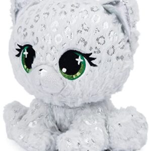 GUND P.Lushes Pets Gem Stars Collection, Deidra Van Drip Leopard Stuffed Animal, Gray/Silver, 6”