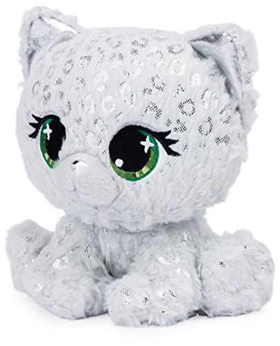 GUND P.Lushes Pets Gem Stars Collection, Deidra Van Drip Leopard Stuffed Animal, Gray/Silver, 6”