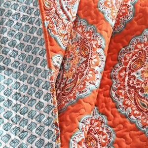 Lush Decor Tangerine Harley Polyester Reversible Throw Blanket, 60" x 50"