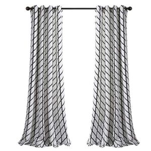 Lush Decor Feather Arrow Geo Room-Darkening Window Curtain Set (84" x 52")