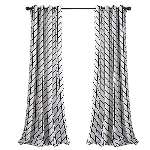 Lush Decor Feather Arrow Geo Room-Darkening Window Curtain Set (84" x 52")