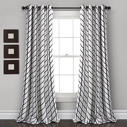 Lush Decor Feather Arrow Geo Room-Darkening Window Curtain Set (84" x 52")