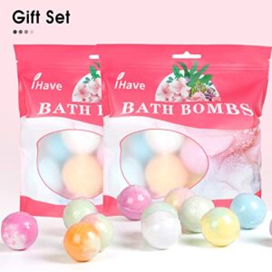 iHave Bath Bombs for Women, 24 Small Lush Bath Bomb Bubble Bath Set Spa Gifts for Women, Natural Handmade Bath Bombs Rich in Essential Oils, Romantic Gifts for Her, Multicolor, Small (Pack of 24)