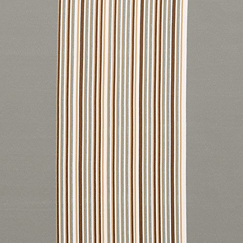 Lush Decor Julia Stripe Room Darkening Window Curtain Panel Pair, 108" Long x 52" Wide, Gray