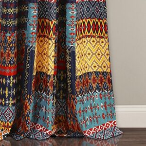 Lush Decor, Multicolor Misha Room Darkening Window Curtain Panel Set, 84" x 52"