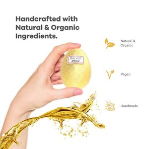 LaShown Easter Golden Egg Bath Bombs - XXL Golden Egg Bath Bomb Gift Set - Fun Educational Fizzy Set - Easter Day Gifts for Girls and Boys