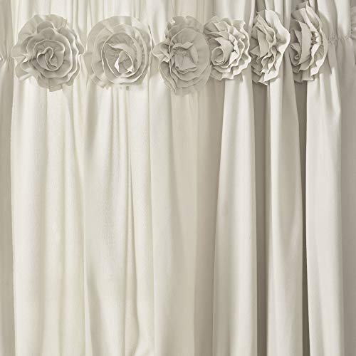 Lush Decor, Neutral Darla Window Curtain Single Panel, 84" x 40"