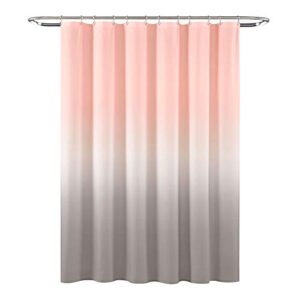 Lush Decor, Blush and Gray Umbre Fiesta Shower Curtain, 72" x 72"