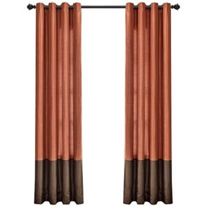 Lush Decor, 54 x 95, Brown/Rust White/Gray Prima Window Curtains Panel Set for Living, Dining Room, Bedroom (Pair), 54 x 84-inch, L