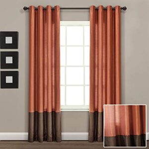 Lush Decor, 54 x 95, Brown/Rust White/Gray Prima Window Curtains Panel Set for Living, Dining Room, Bedroom (Pair), 54 x 84-inch, L