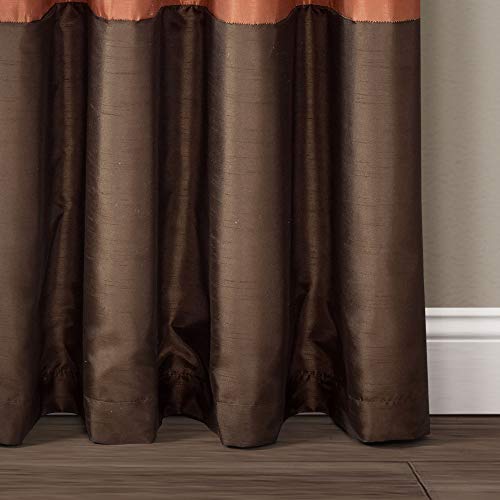 Lush Decor, 54 x 95, Brown/Rust White/Gray Prima Window Curtains Panel Set for Living, Dining Room, Bedroom (Pair), 54 x 84-inch, L