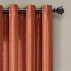 Lush Decor, 54 x 95, Brown/Rust White/Gray Prima Window Curtains Panel Set for Living, Dining Room, Bedroom (Pair), 54 x 84-inch, L