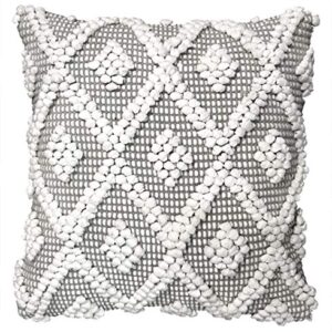 Lush Decor Adelyn Decorative Single Pillow Cover, 20" x 20", Gray