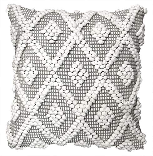 Lush Decor Adelyn Decorative Single Pillow Cover, 20" x 20", Gray