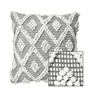 Lush Decor Adelyn Decorative Single Pillow Cover, 20" x 20", Gray