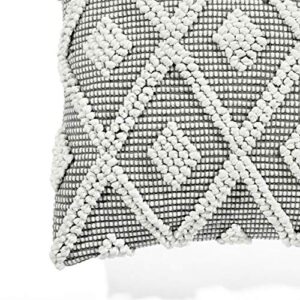 Lush Decor Adelyn Decorative Single Pillow Cover, 20" x 20", Gray