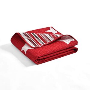 Lush Decor, Red Star Throw Blanket, 50" x 60"