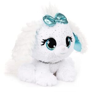 GUND P.Lushes Designer Fashion Pets Bianca Blings Premium Puppy Dog Stuffed Animal, White and Blue, 6”