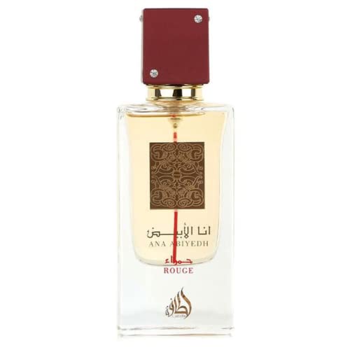 Lattafa Ana Abiyedh Rouge for Unisex Eau de Parfum Spray, 2 Ounce