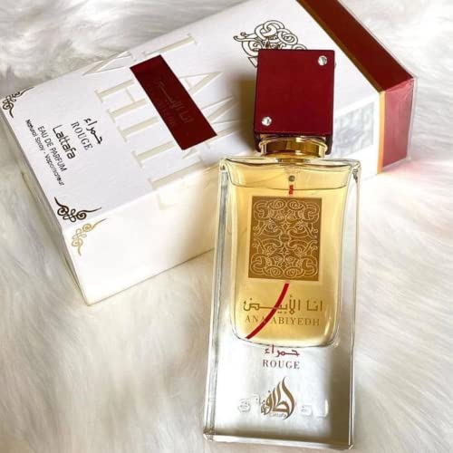 Lattafa Ana Abiyedh Rouge for Unisex Eau de Parfum Spray, 2 Ounce