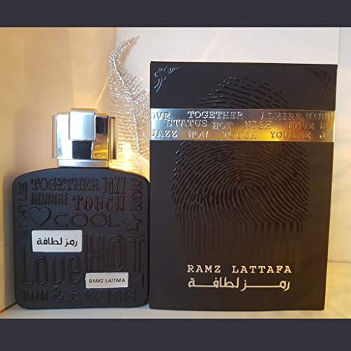 Ramz Lattafa Silver for Men EDP - Eau De Parfum 100ML (3.4oz) | Warm & Bold | Elegant Blend with Heliotrope, Guaiac Wood, Star Anise, and Tonka Beans | Everyday Essential | by Lattafa