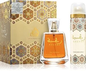 lattafa raghba for women eau de parfum spray, 3.4 ounce