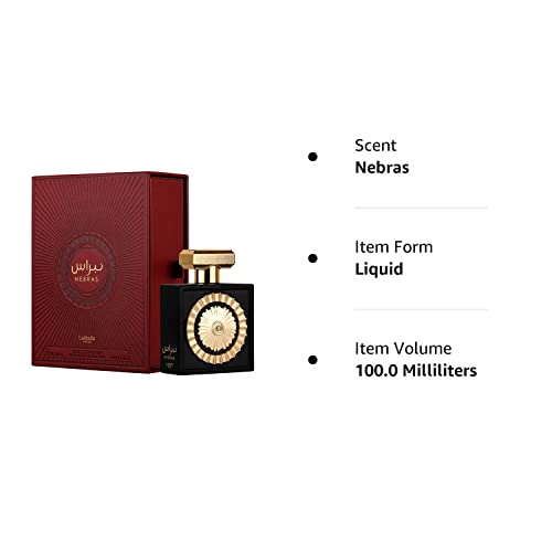 Lattafa Perfumes Nebras EDP - Eau De Parfum 100ml(3.4 oz) Unisex | Marine,Pink Pepper,Red Berries,Cacao,Rose,Amber,Musk,Patchouli,Sandal,Amber